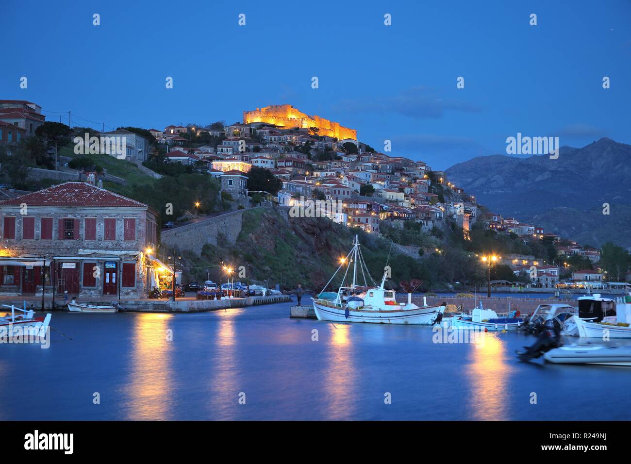 The port of Molivos, Lesvos Island, Greek Islands, Greece, Europe Stock ...