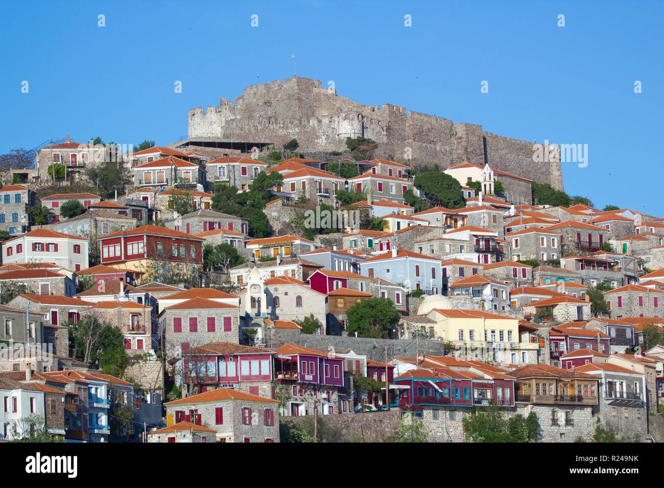 Village of Molivos, Lesvos Island, Greek Islands, Greece, Europe Stock ...