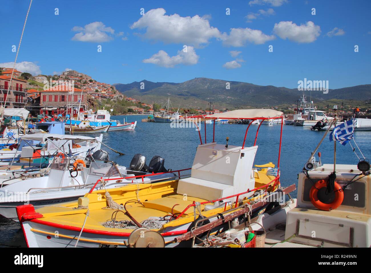 The port of Molivos, Lesvos Island, Greek Islands, Greece, Europe Stock ...