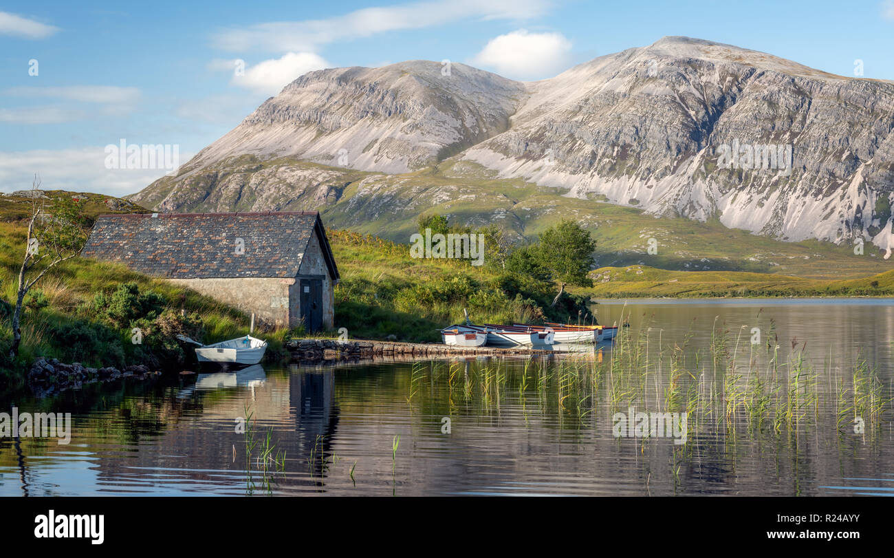 Loch Stack, Achfary, Highland, Scotland, United Kingdom, Europe Stock ...