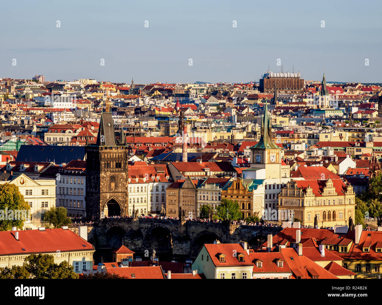Stare Mesto (Old Town), elevated view, Prague, UNESCO World Heritage ...