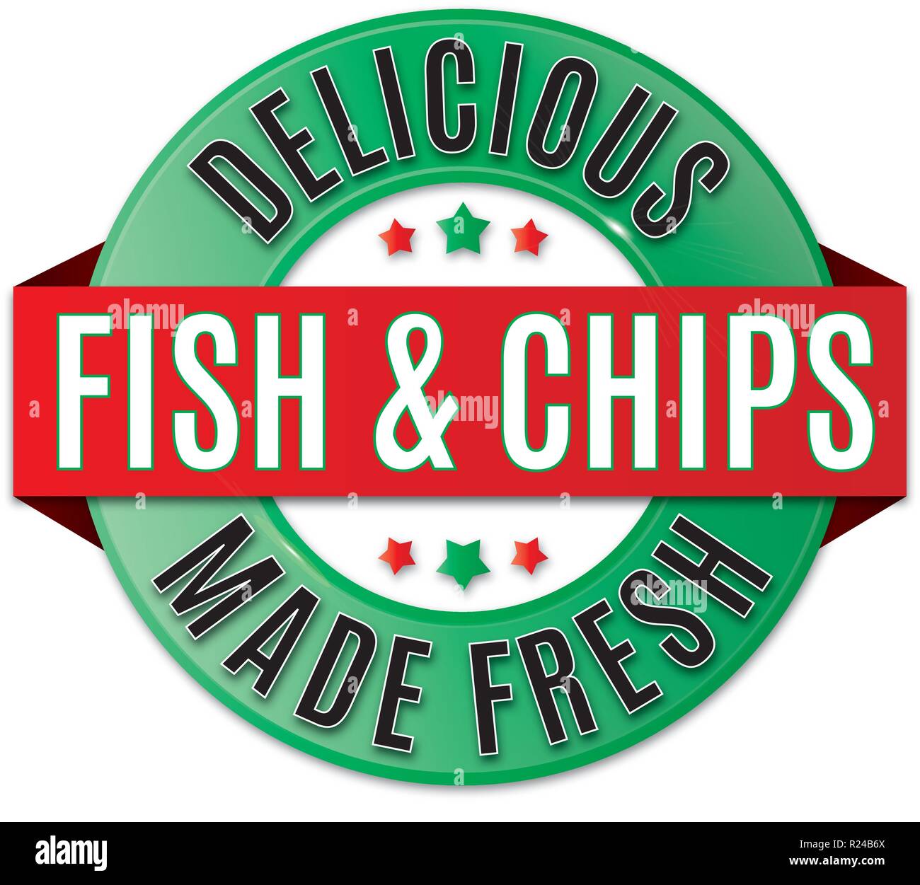 Fish and chips Stock Vector Images - Alamy