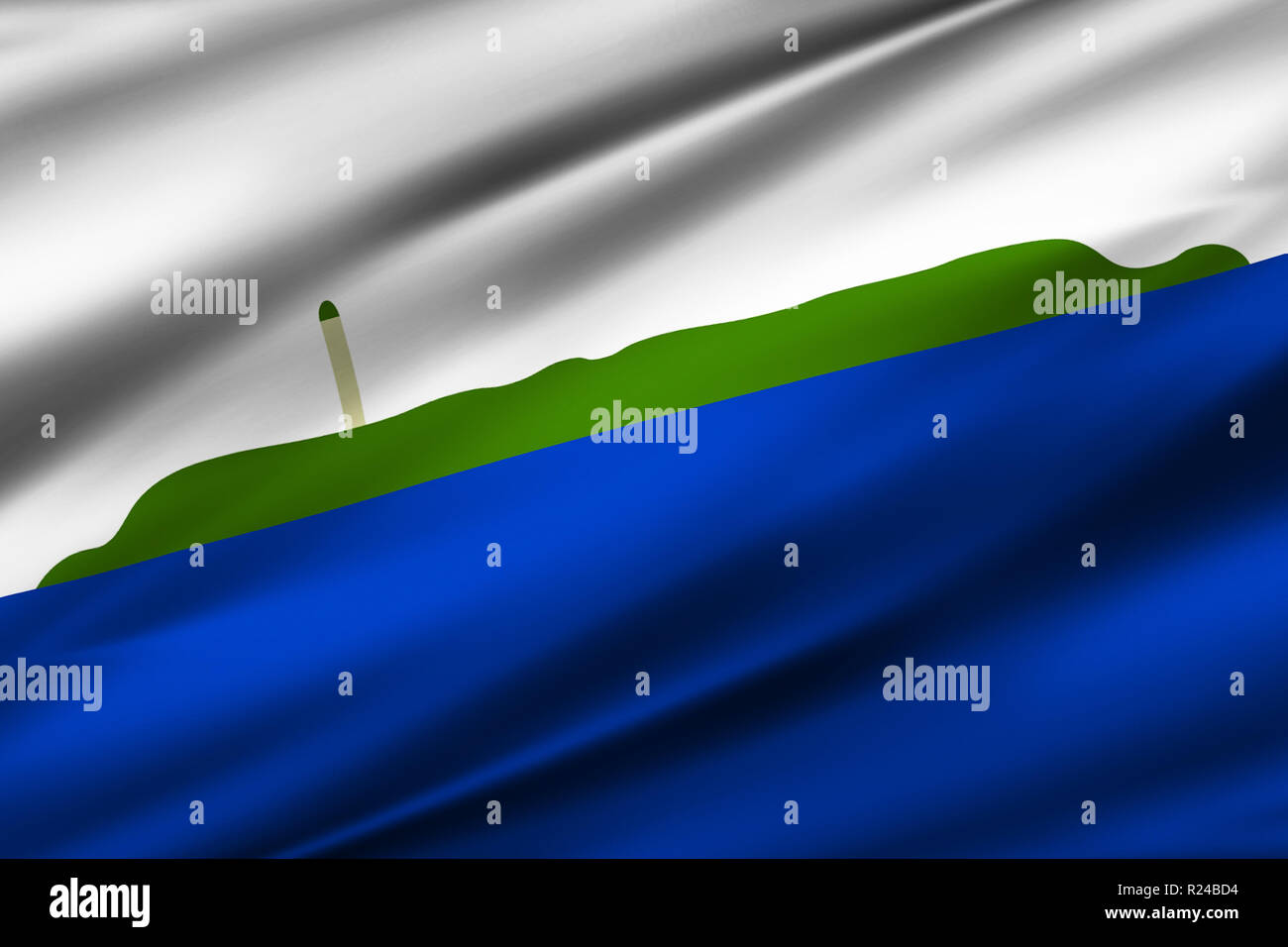 Navassa Island 3D waving flag illustration. Texture can be used as ...