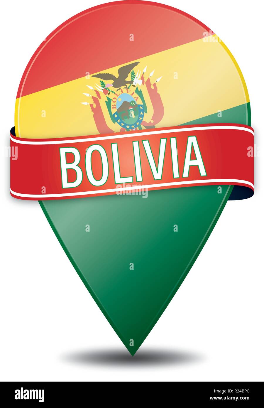 glossy navigation pin with white background Stock Vector Image & Art ...