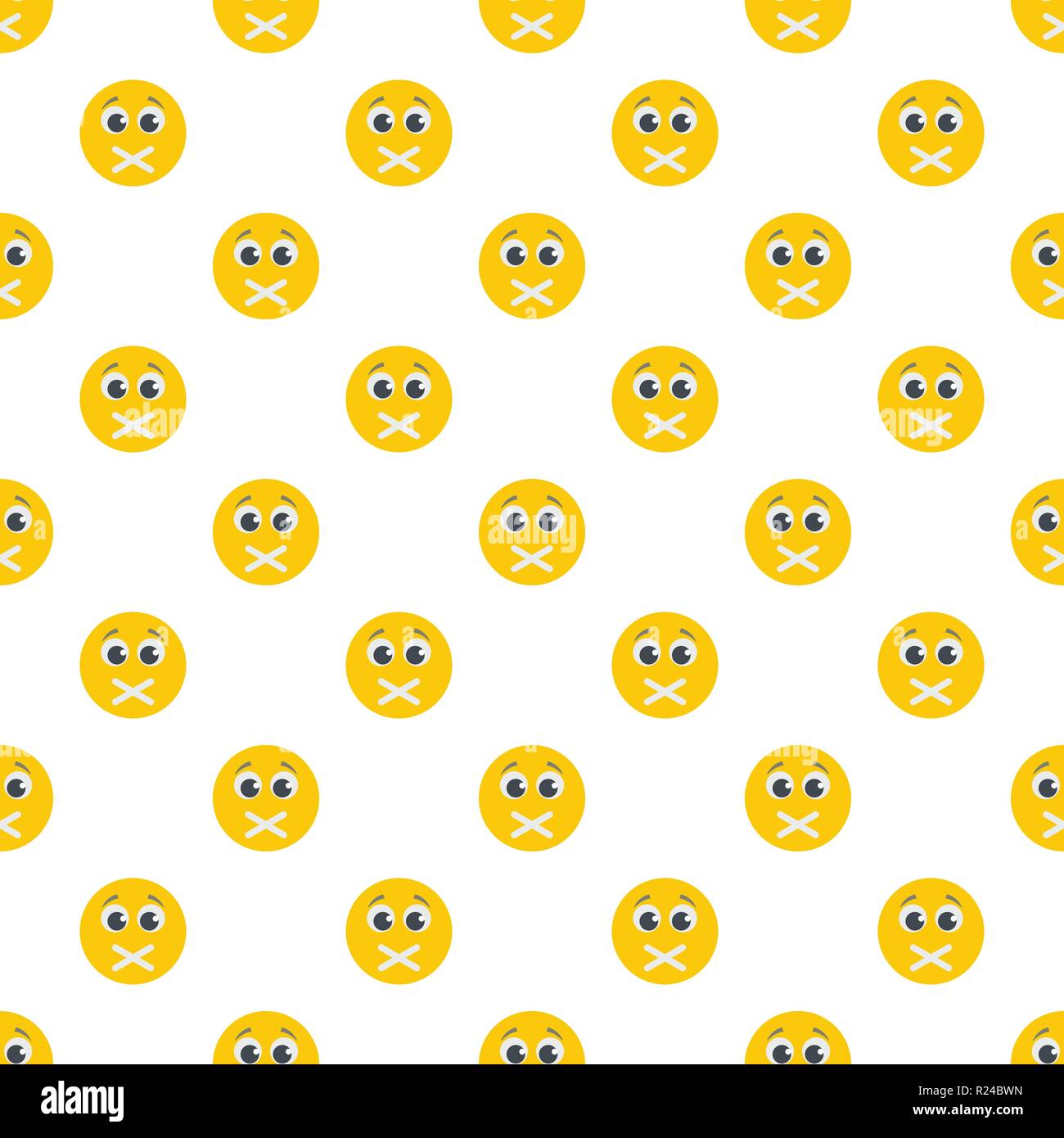 Smile pattern seamless in flat style for any design Stock Vector Image ...