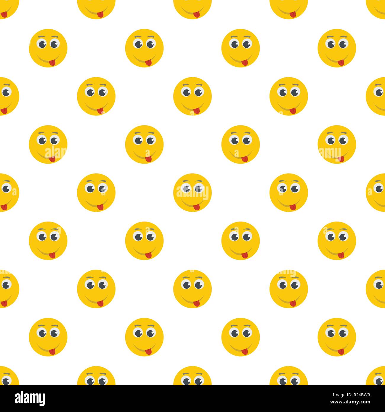 Smile pattern seamless in flat style for any design Stock Vector Image ...