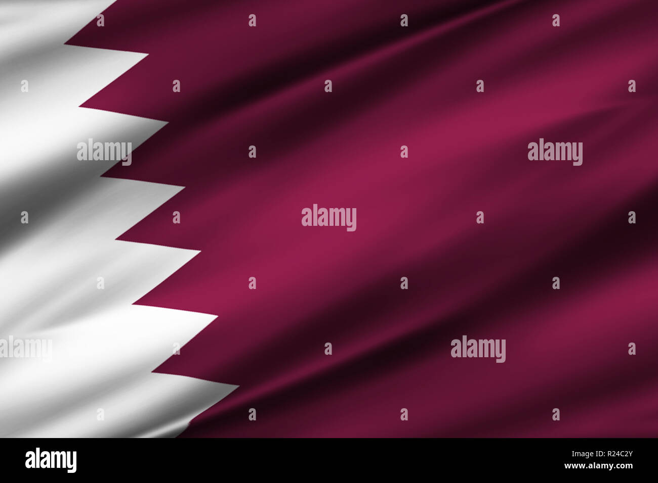 Qatar 3D waving flag illustration. Texture can be used as background ...