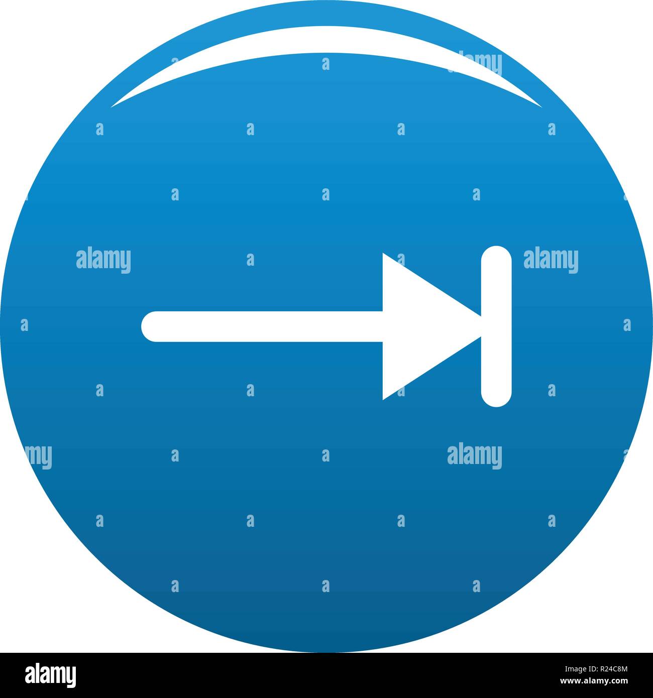 Arrow icon vector blue circle isolated on white background Stock Vector ...