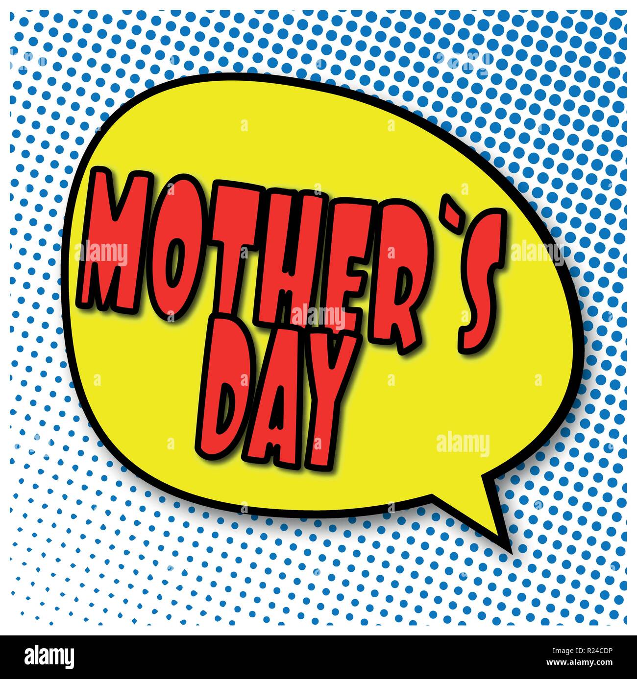 yellow comic bubble with red dots on white Stock Vector Image & Art - Alamy