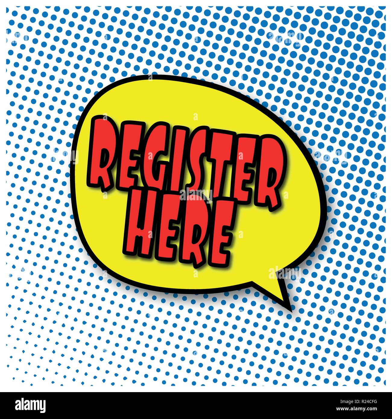 yellow comic bubble with red dots on white Stock Vector Image & Art - Alamy