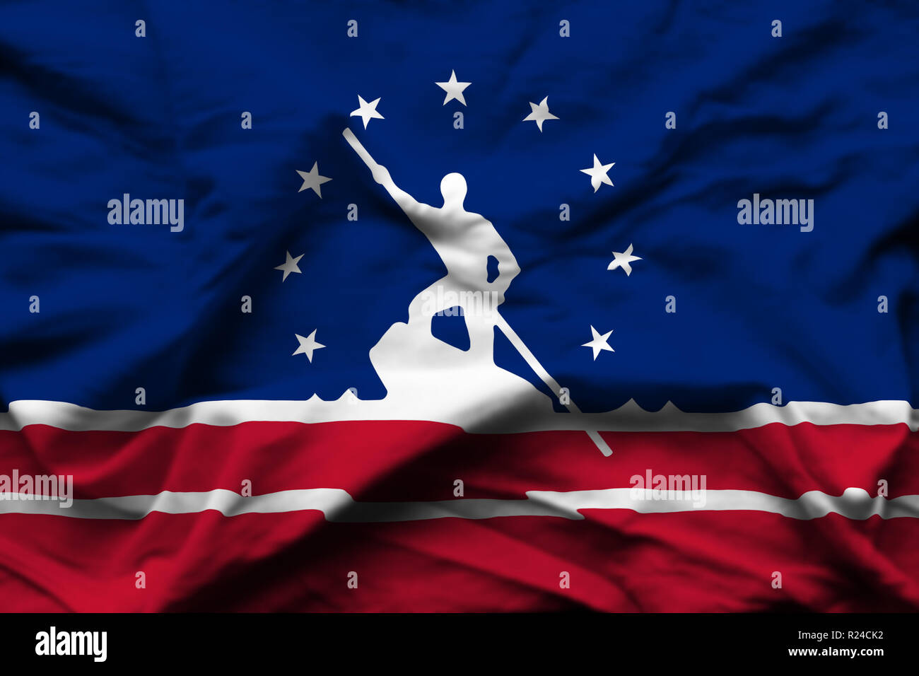 Richmond Virginia 3D wrinkled flag illustration. Usable for background ...