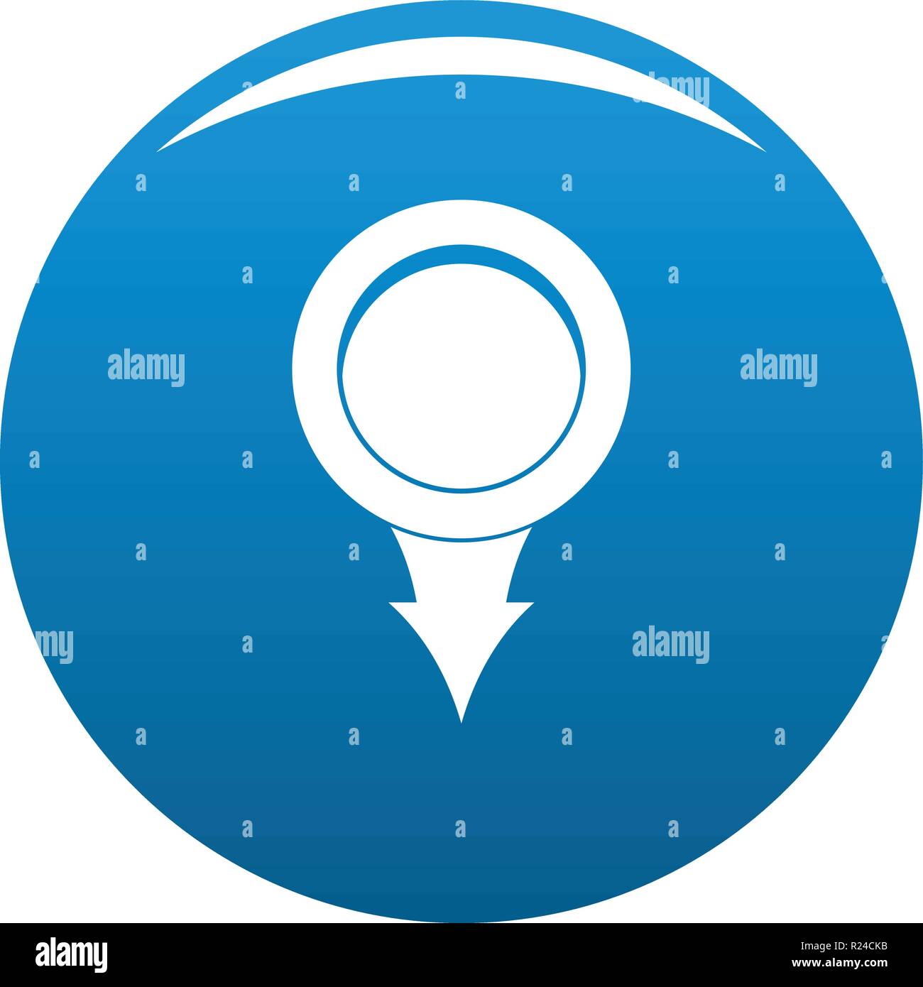 Point icon vector blue circle isolated on white background Stock Vector ...