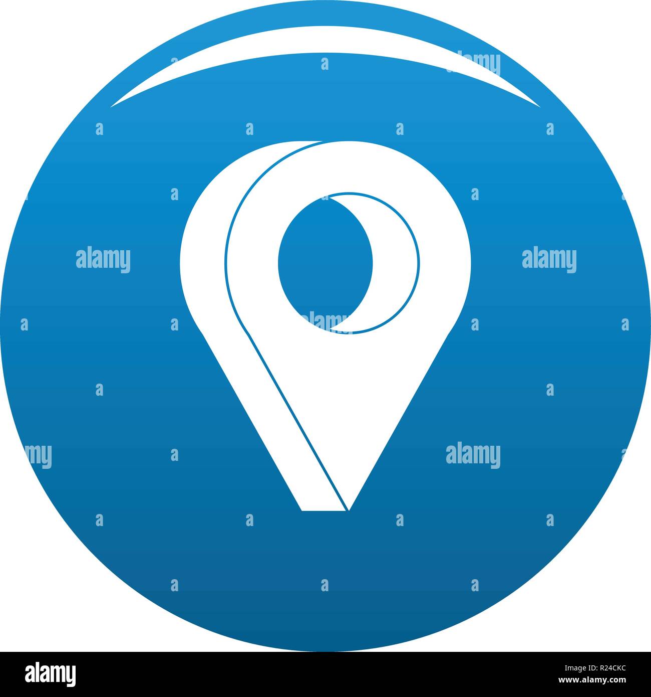 Destination icon vector blue circle isolated on white background Stock ...