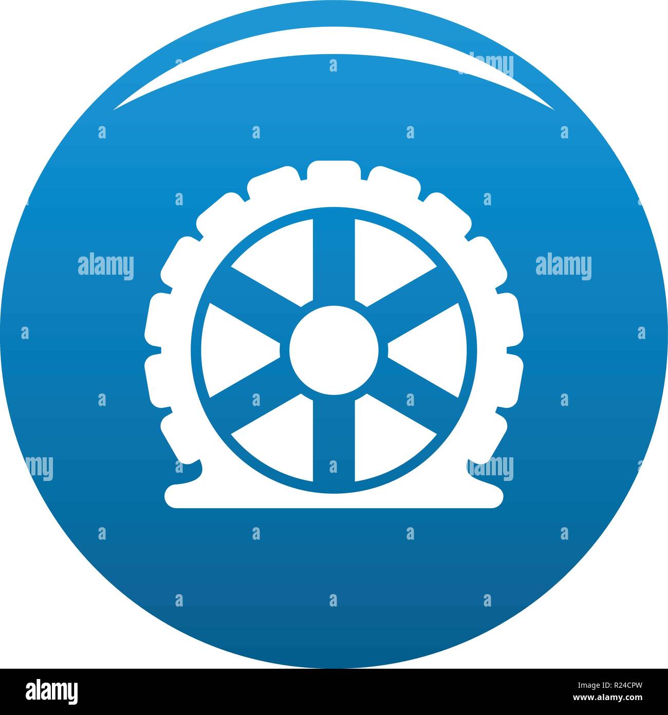 Auto tire icon vector blue circle isolated on white background Stock ...
