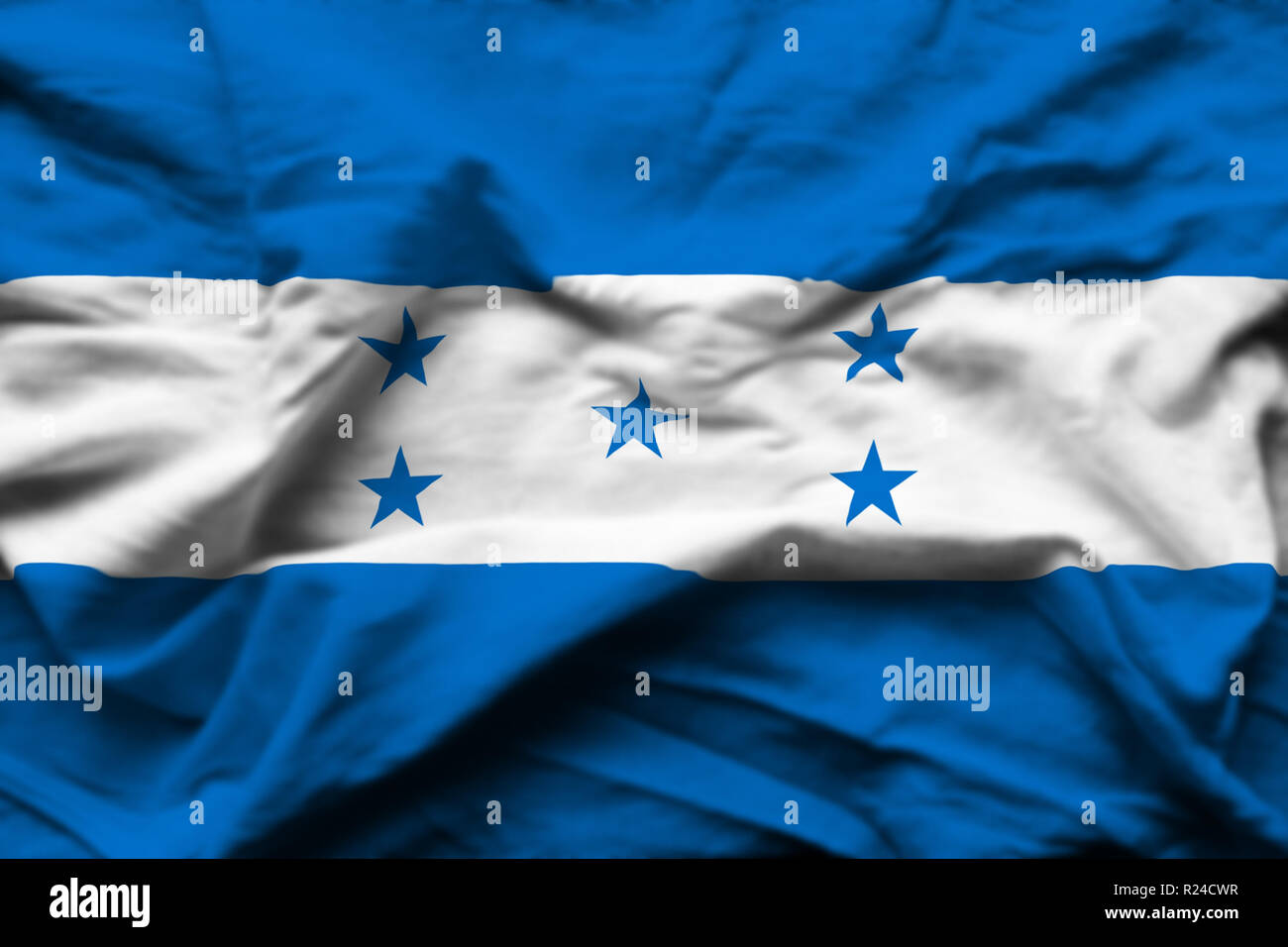 Honduras 3D wrinkled flag illustration. Usable for background and ...