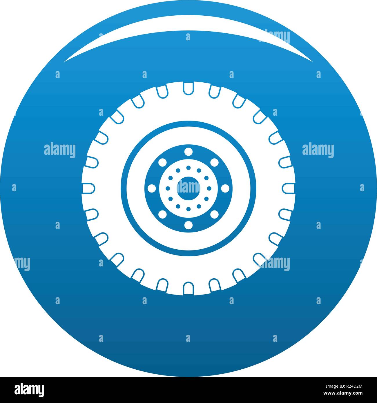 Tyre icon vector blue circle isolated on white background Stock Vector ...