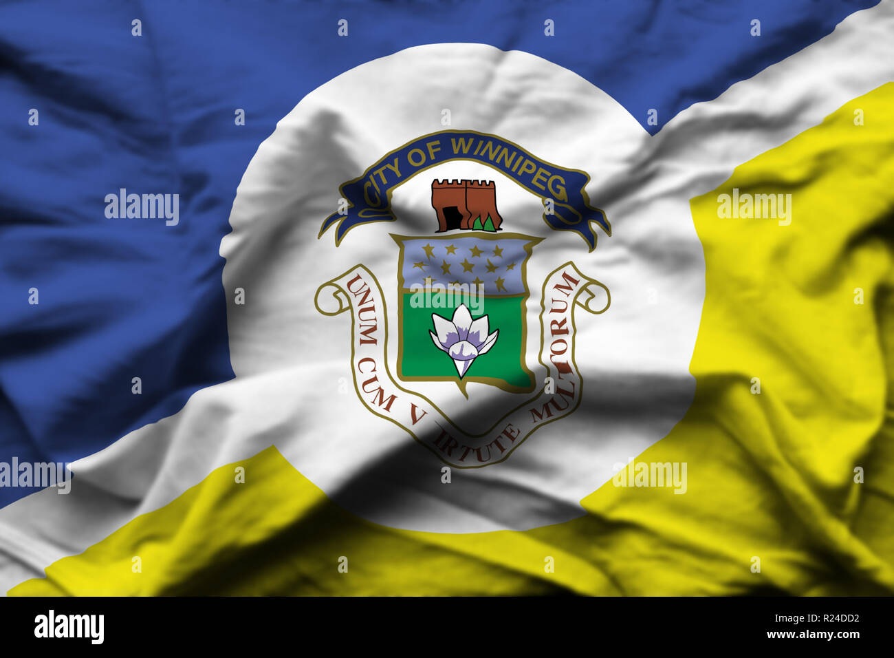 Winnipeg 3D wrinkled flag illustration. Usable for background and ...