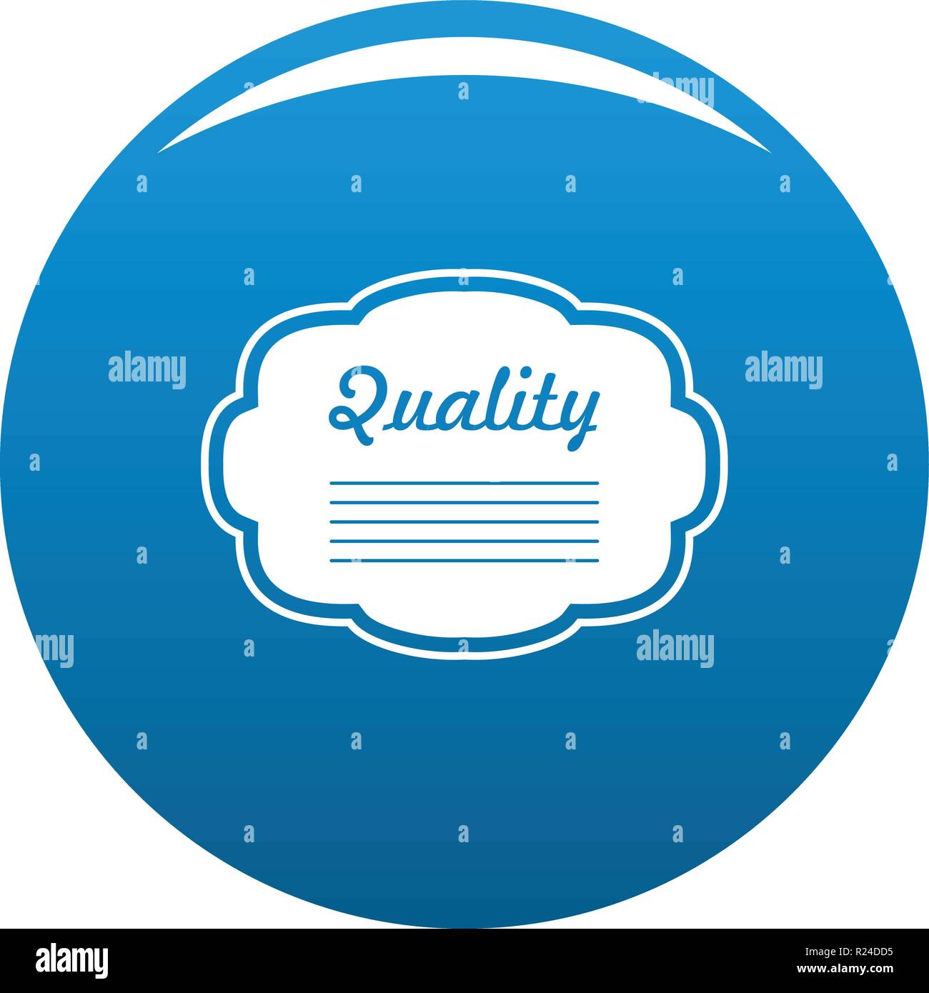 Grade label icon vector blue circle isolated on white background Stock ...