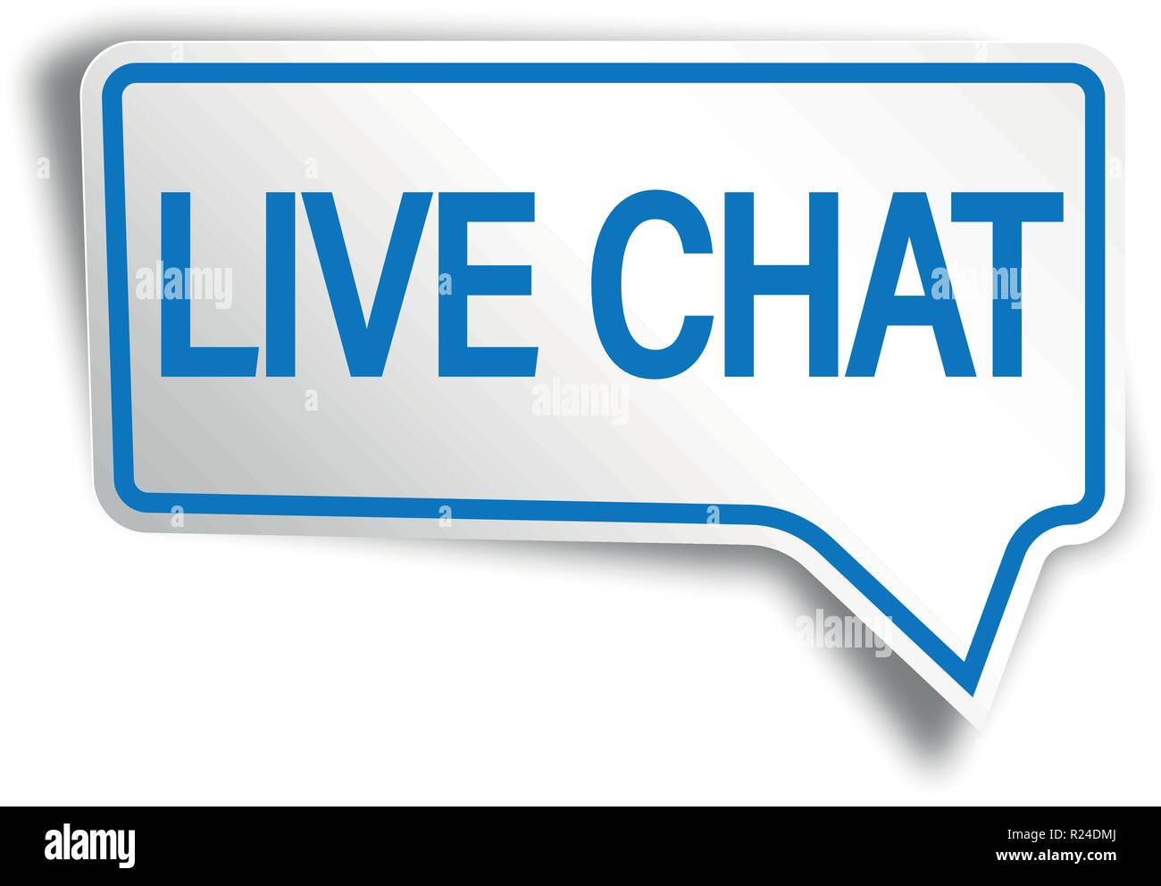 Square Speech Bubble With Shadow On White Background Stock Vector Image And Art Alamy