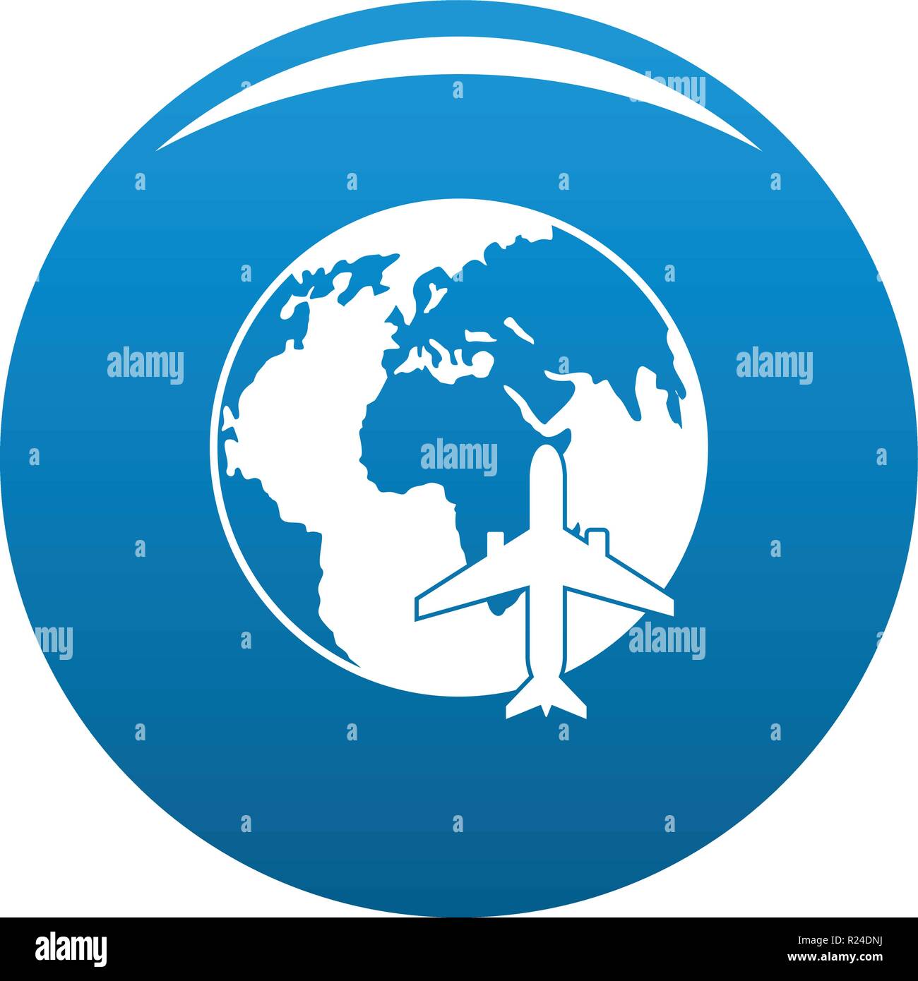 World tourism icon vector blue circle isolated on white background ...