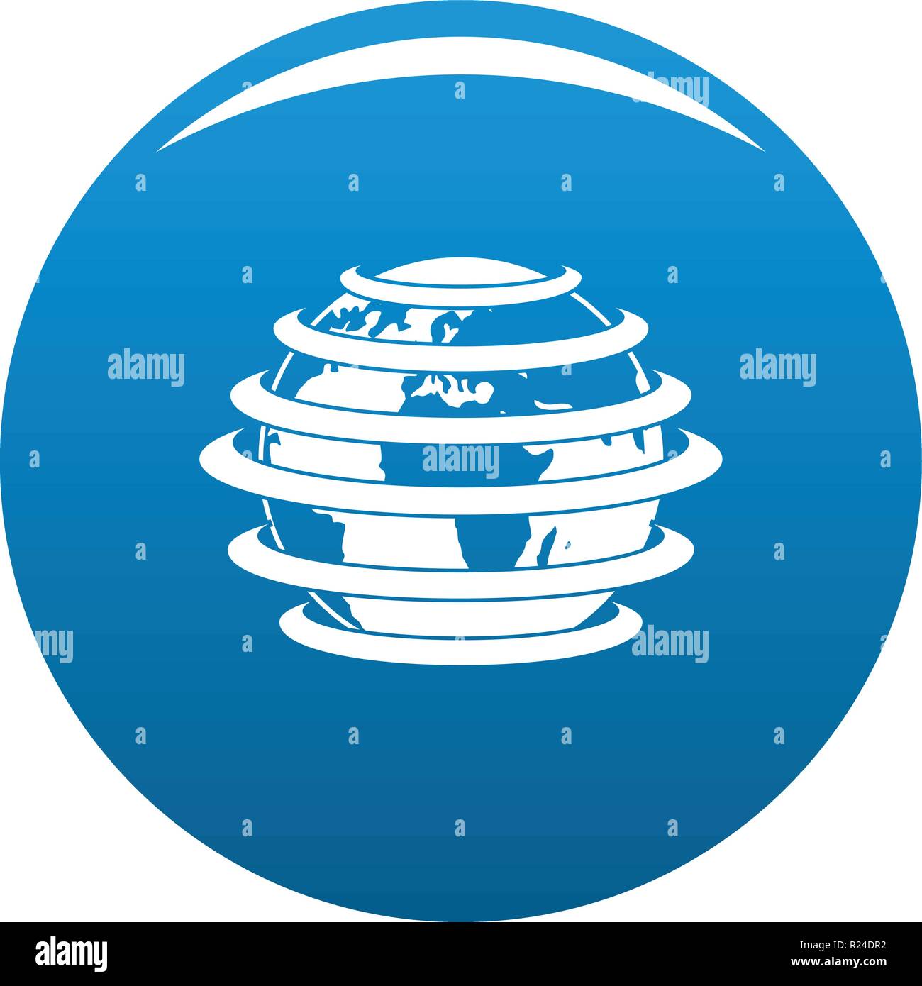 World icon vector blue circle isolated on white background Stock Vector ...