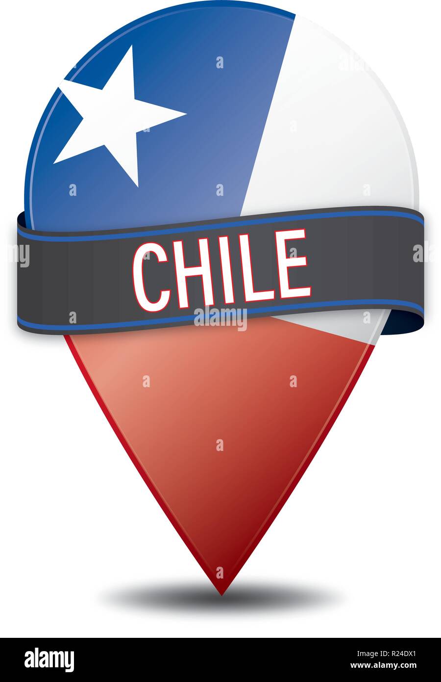 glossy navigation pin with white background Stock Vector Image & Art ...