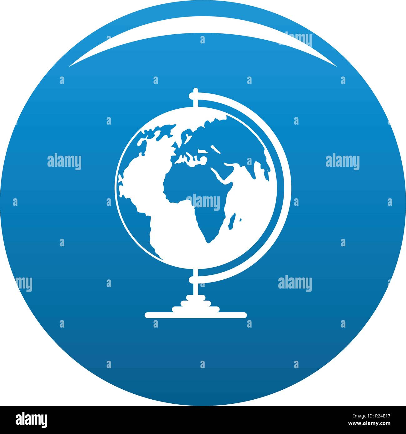 Geography icon vector blue circle isolated on white background Stock ...