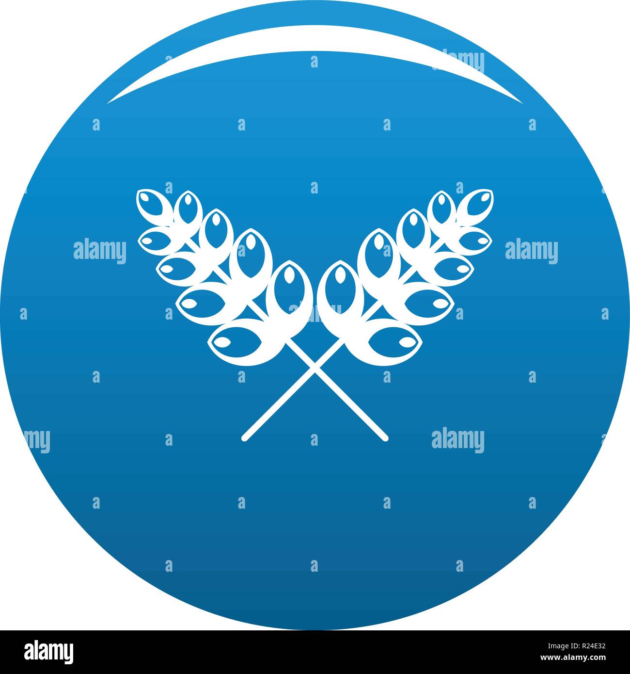 Wheat icon vector blue circle isolated on white background Stock Vector ...