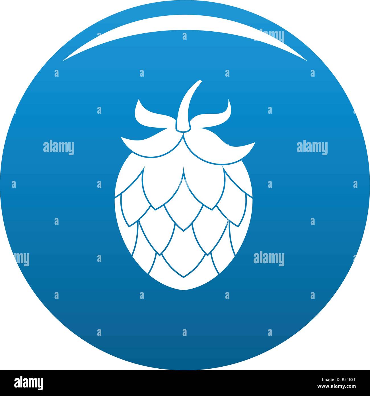 Hop icon vector blue circle isolated on white background Stock Vector ...