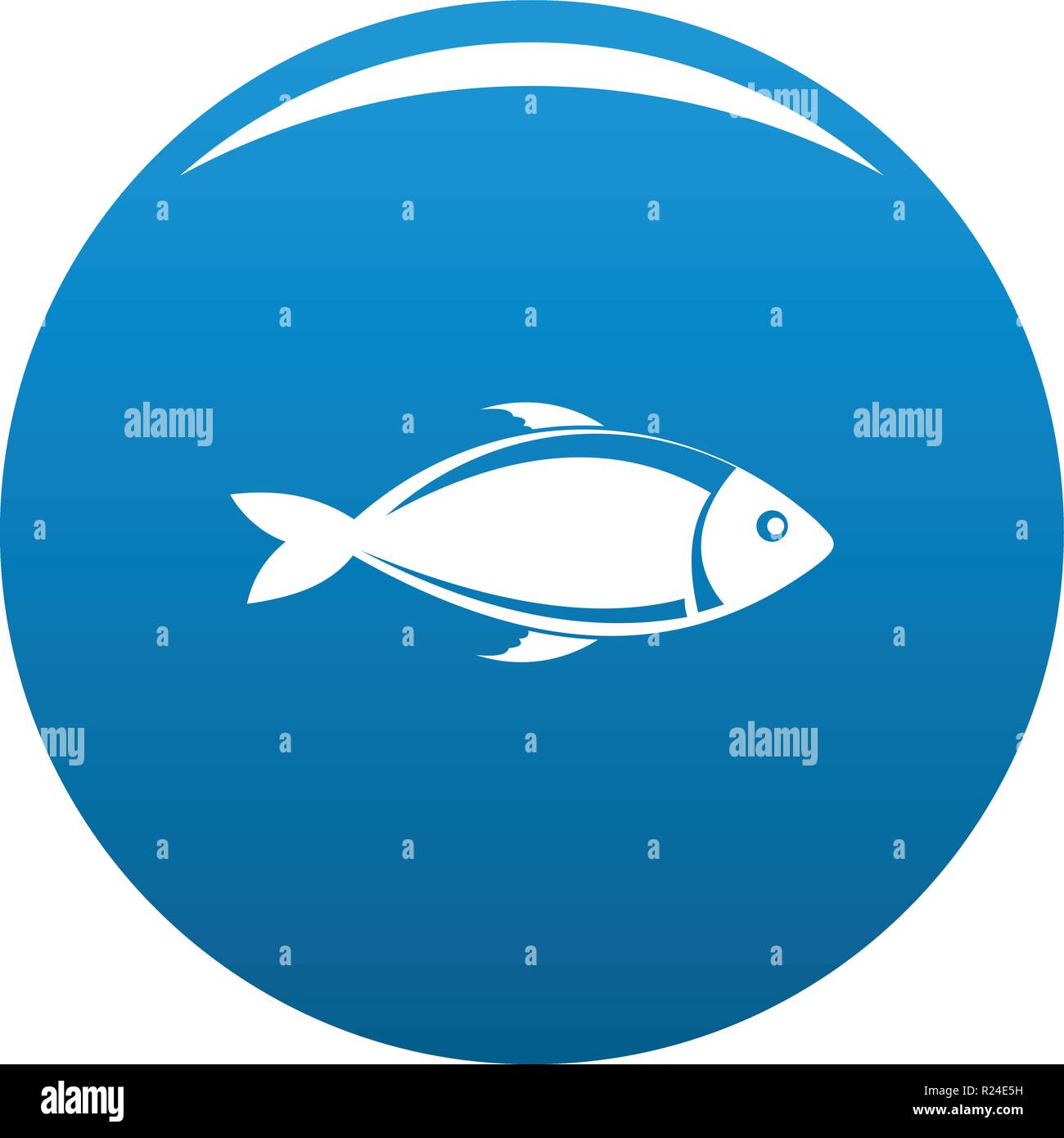 Fish icon vector blue circle isolated on white background Stock Vector ...