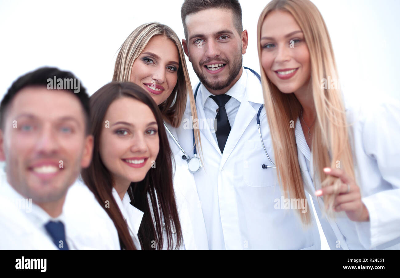 closeup.Portrait of a doctor and medical team Stock Photo - Alamy