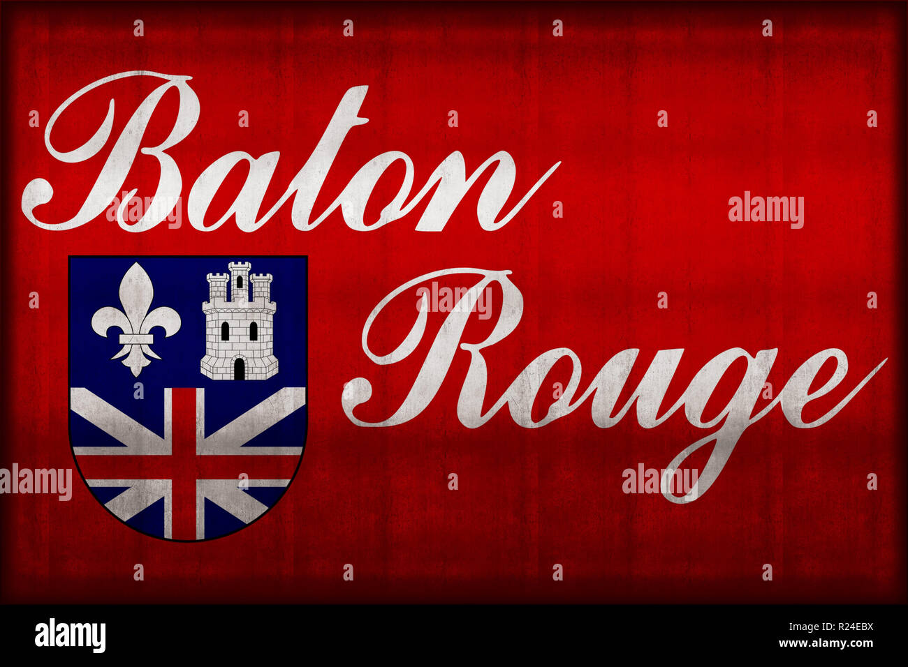 Baton Rouge rusty flag illustration. Usable for background and texture ...