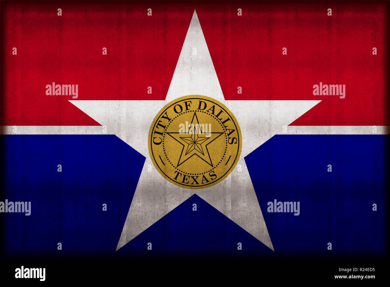 City Of Dallas rusty flag illustration. Usable for background and ...