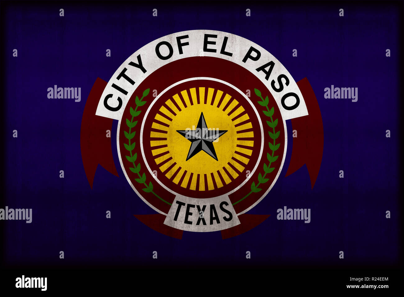 El Paso Texas rusty flag illustration. Usable for background and ...