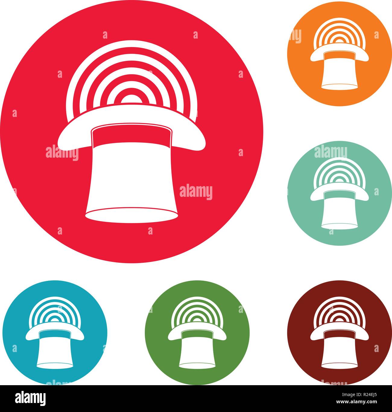 Hat with glow icons circle set vector isolated on white background Stock Vector Image & Art - Alamy