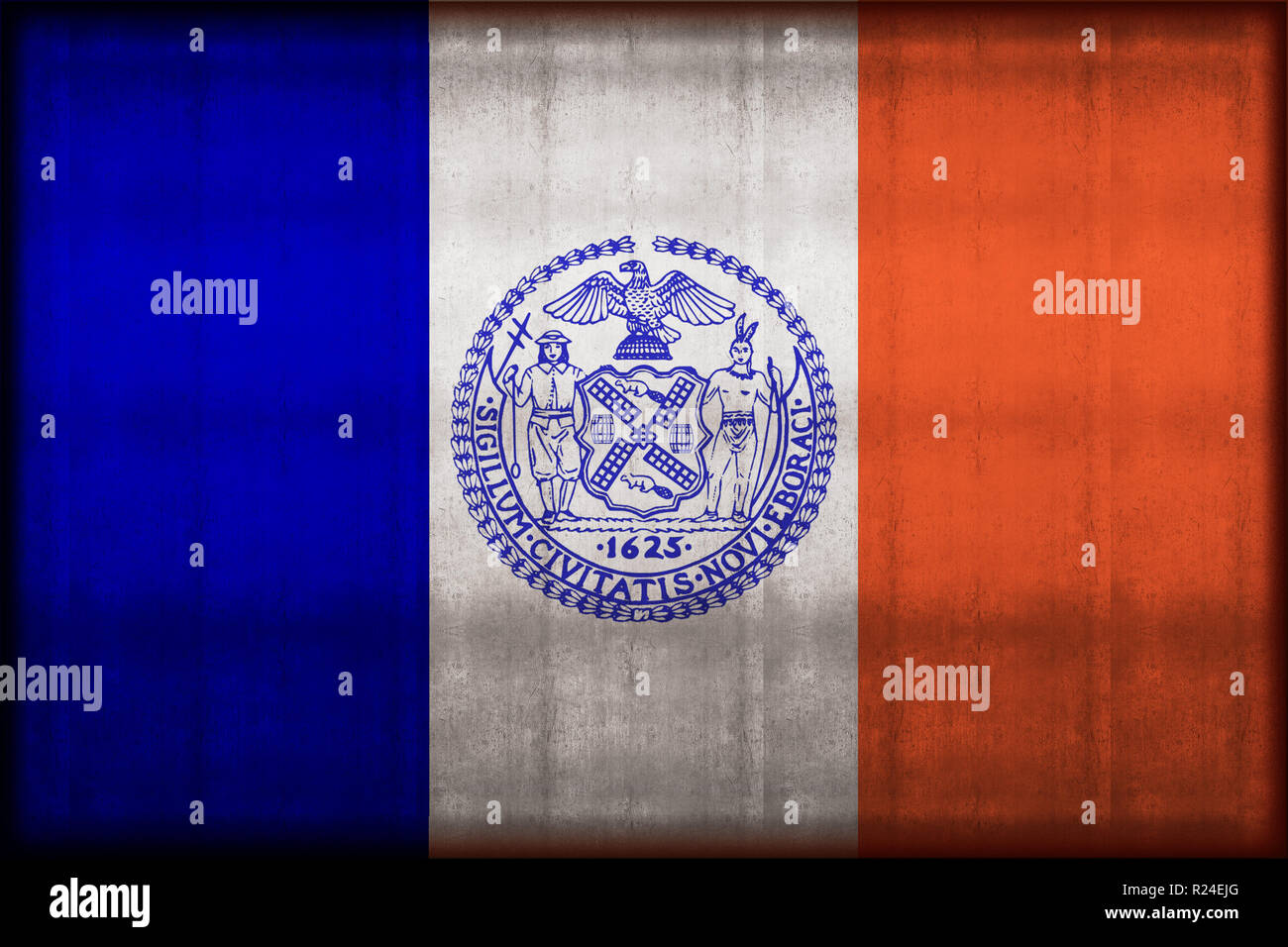 New York City rusty flag illustration. Usable for background and ...