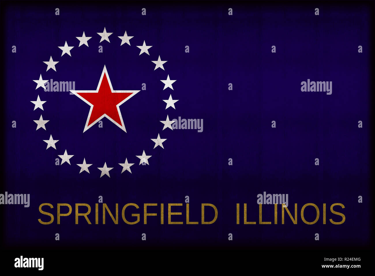 Springfield Illinois rusty flag illustration. Usable for background and ...
