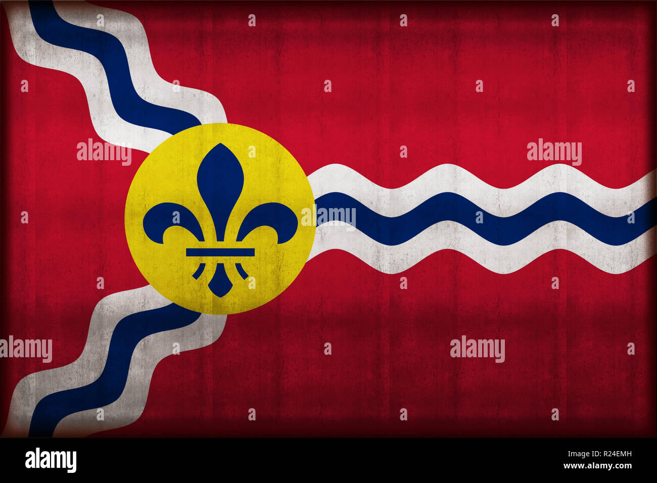 St. Louis Missouri rusty flag illustration. Usable for background and ...