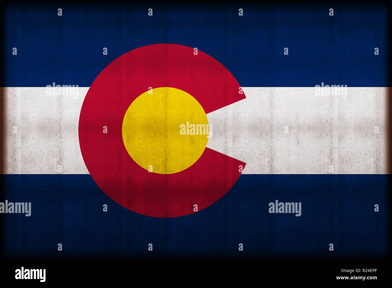 Colorado rusty flag illustration. Usable for background and texture ...