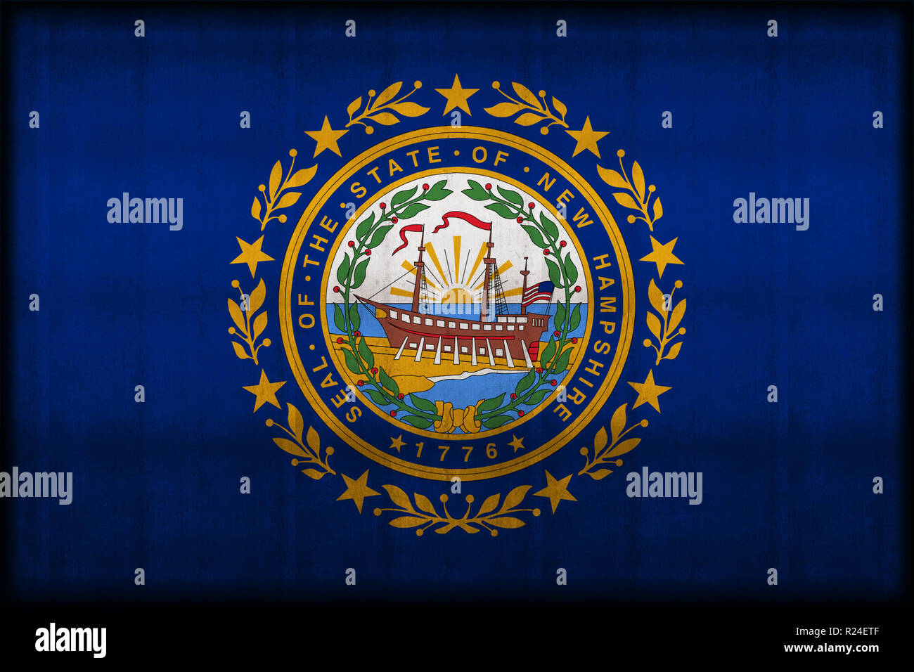 New Hampshire rusty flag illustration. Usable for background and ...