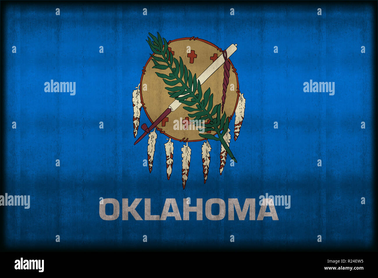 Oklahoma rusty flag illustration. Usable for background and texture ...