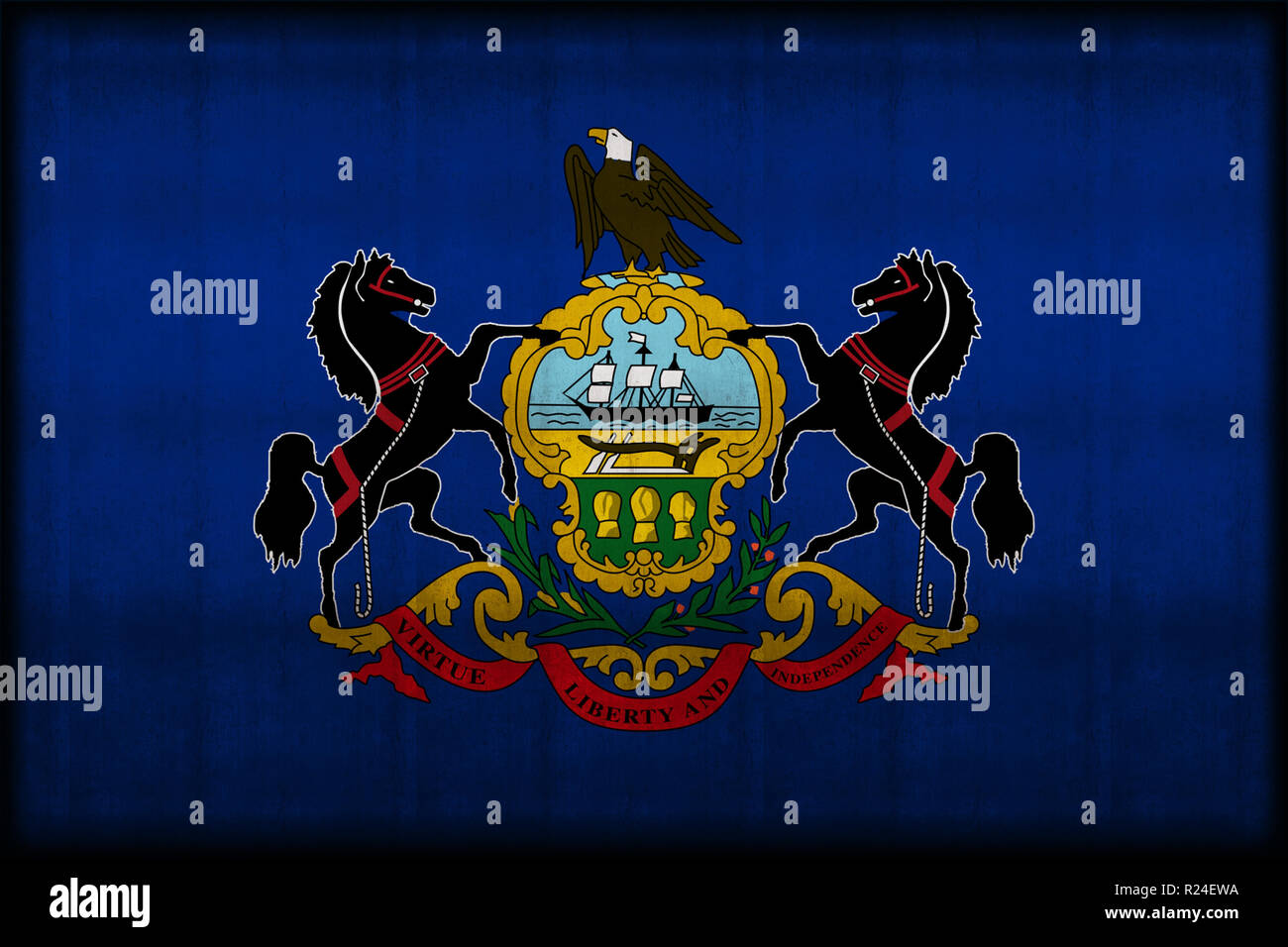 Pennsylvania rusty flag illustration. Usable for background and texture ...