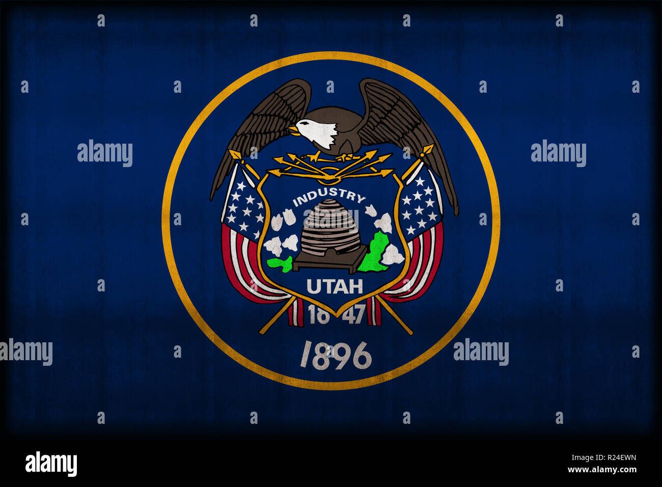 Utah rusty flag illustration. Usable for background and texture Stock ...