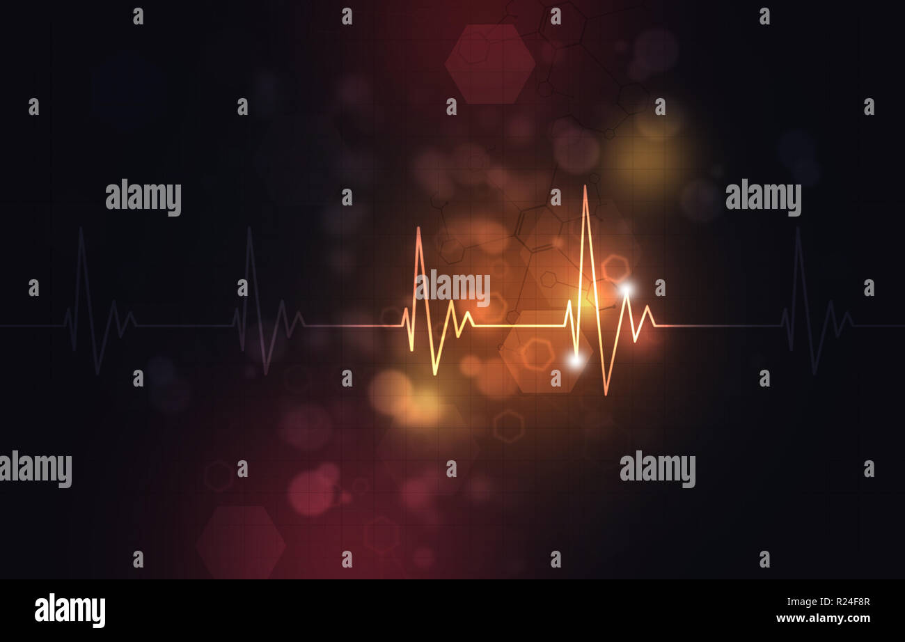 abstract medical illustration of heart pulsating rhythm Stock Photo - Alamy