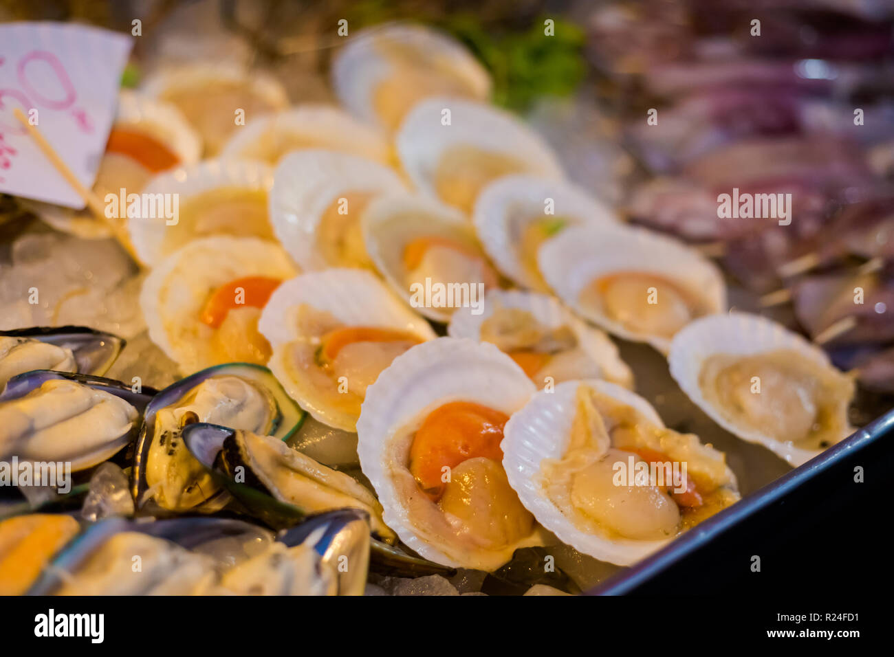 Scallops in shells hi-res stock photography and images - Alamy