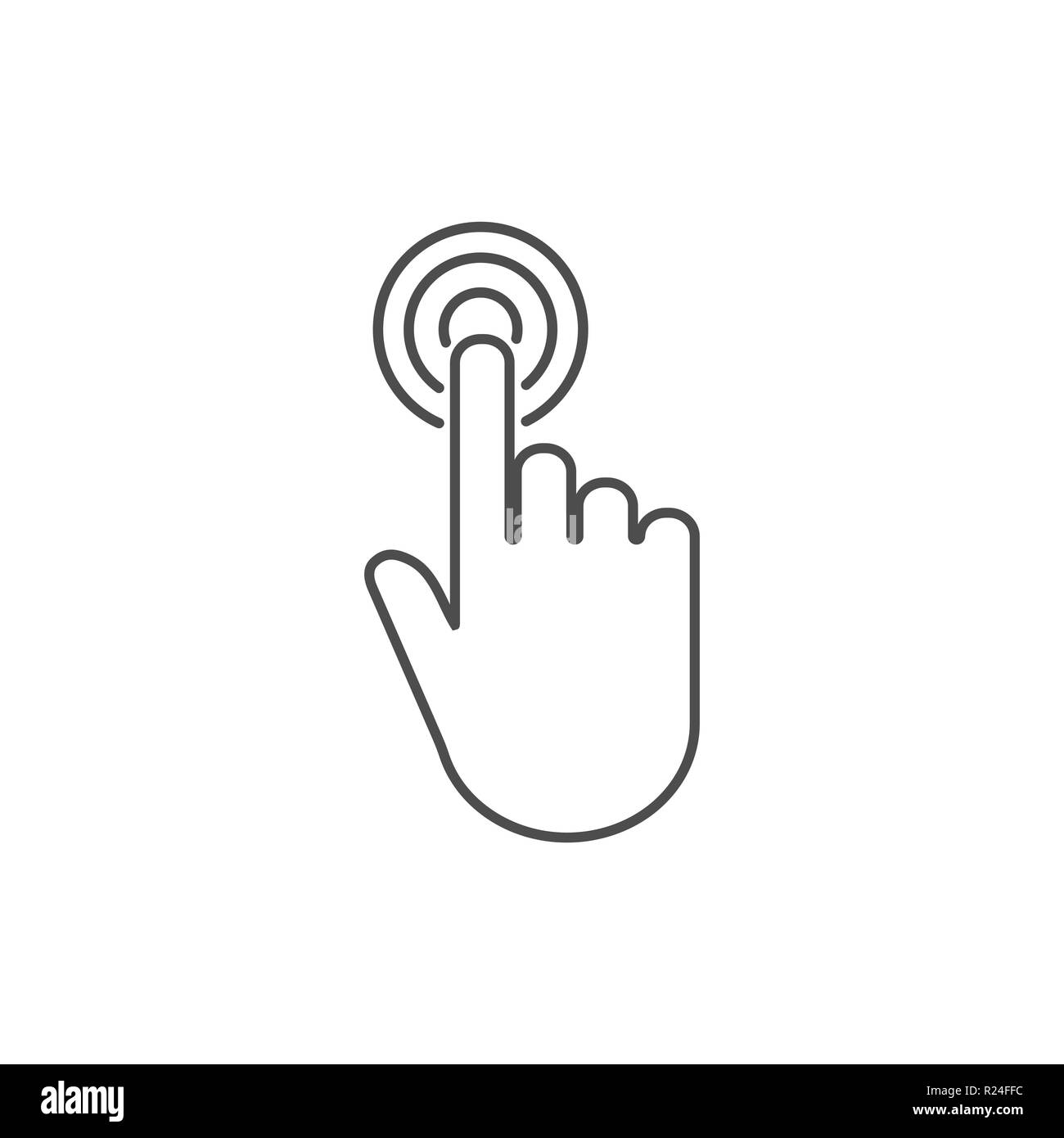 Click hand icon. Vector illustration. Flat design Stock Vector Image ...