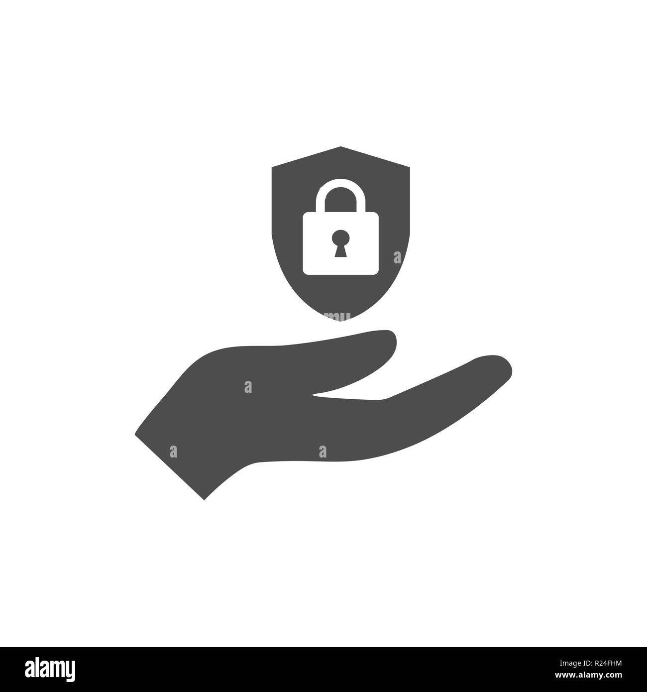 Vector lock hand Black and White Stock Photos & Images - Alamy