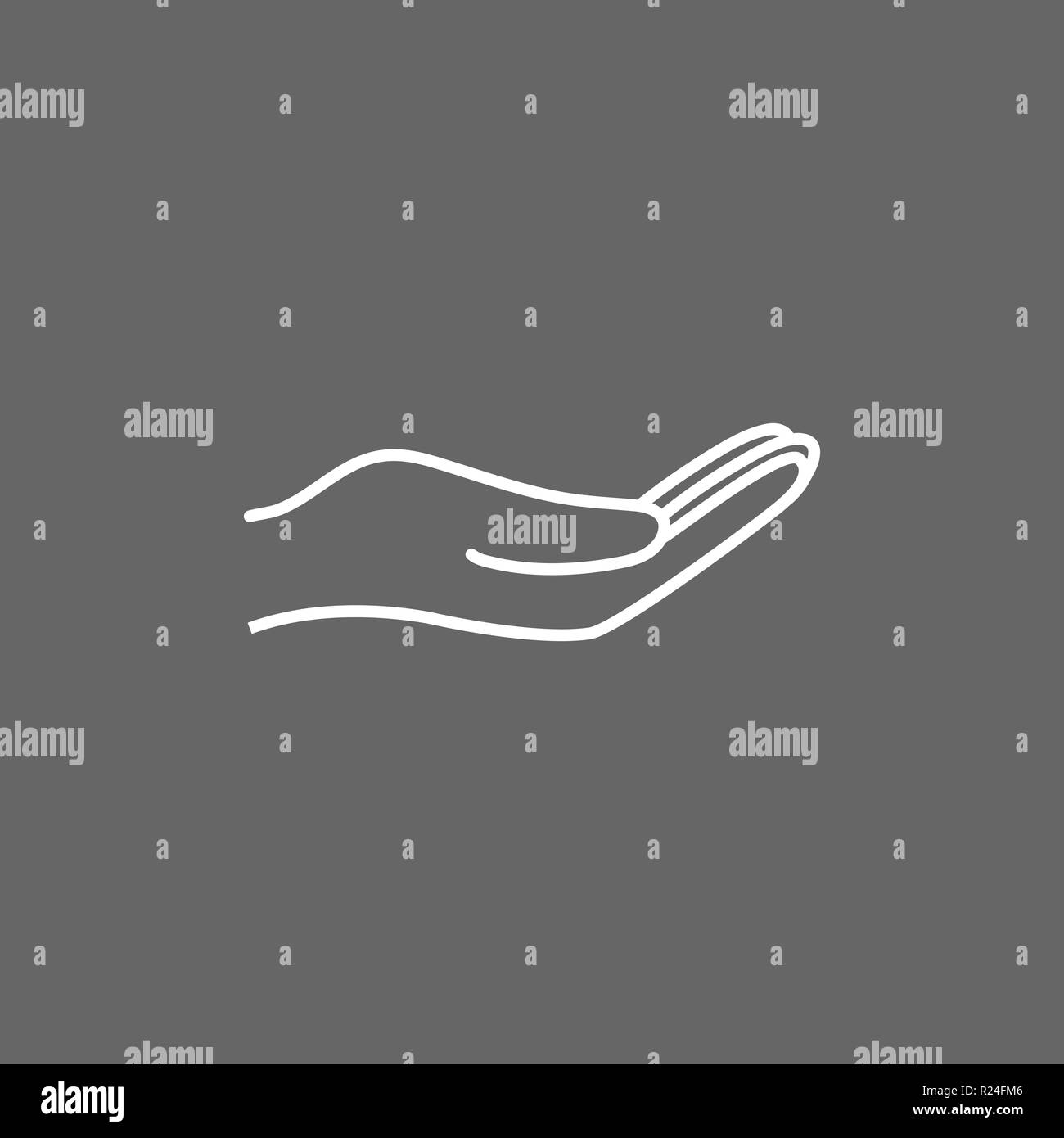 Open hand icon. Vector illustration Flat Stock Vector Image & Art - Alamy