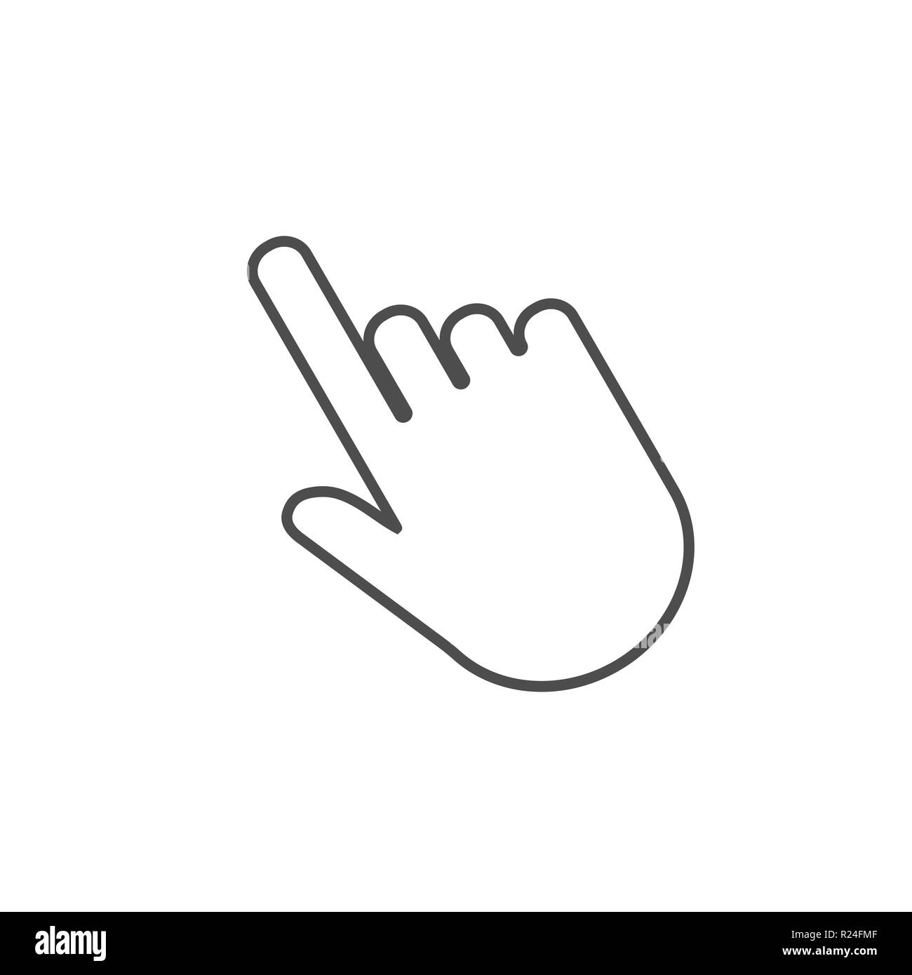 Click sign. Vector illustration Flat design Stock Vector Image & Art ...