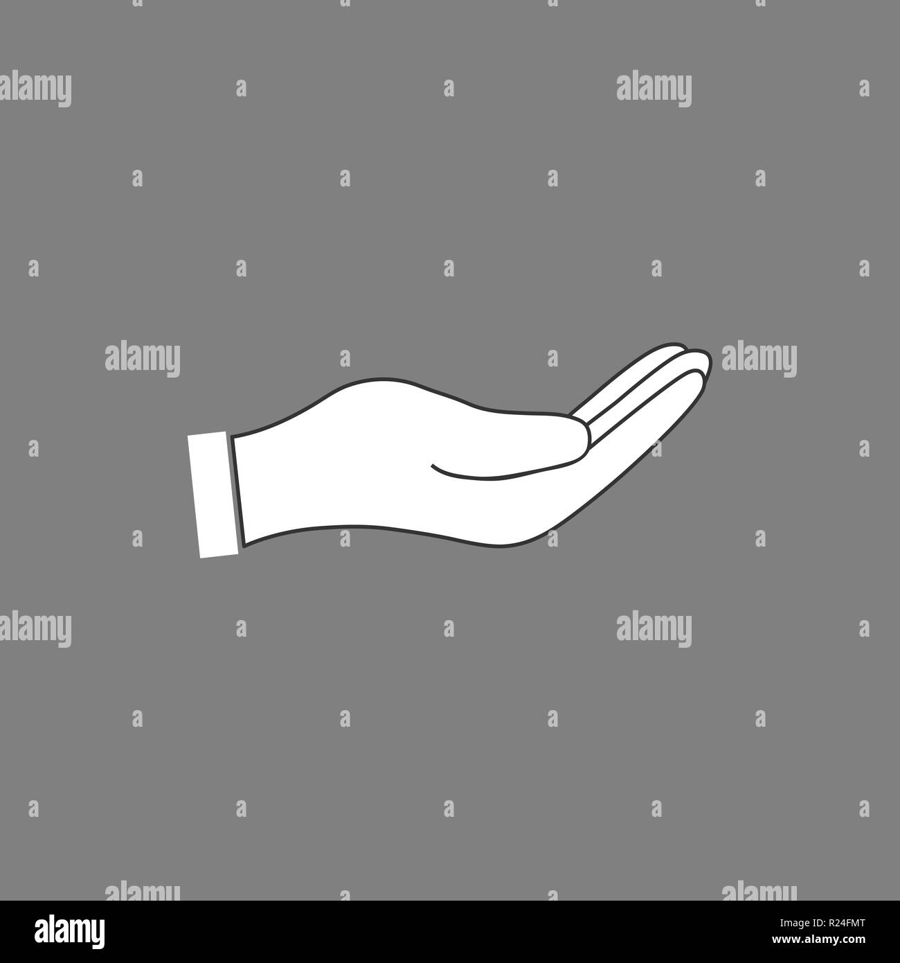 Open hand icon. Vector illustration Flat Stock Vector Image & Art - Alamy